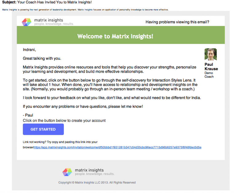 Matrix Insights Support Center Finding Your Invitation